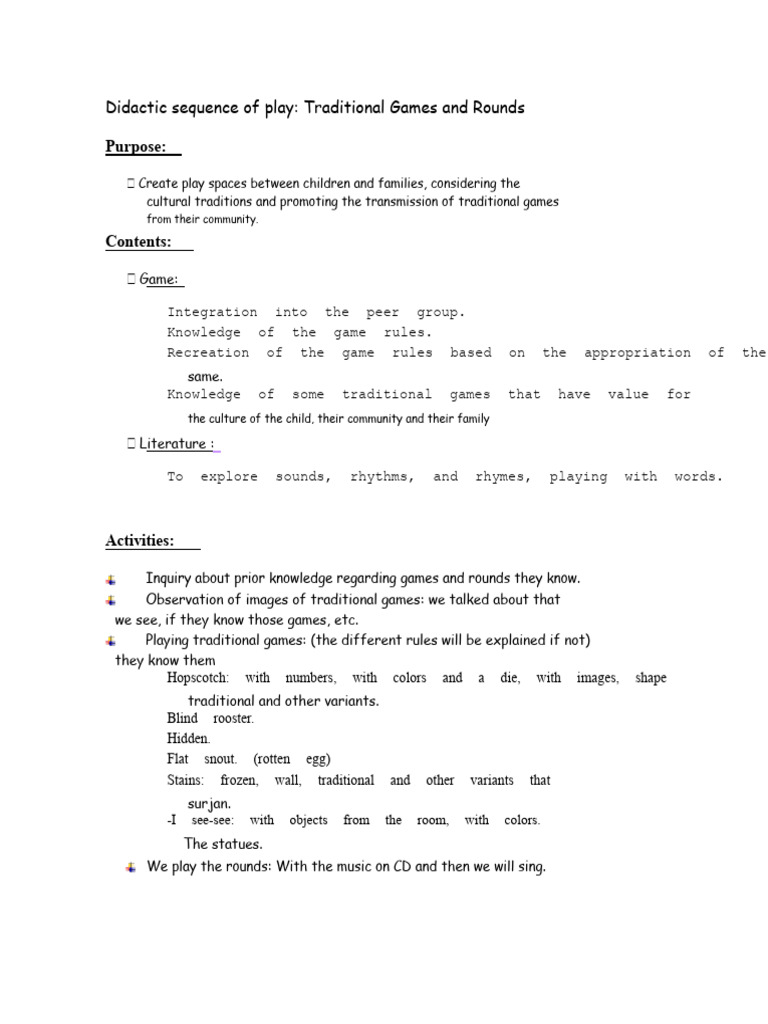 Didactic Sequence of Play | PDF