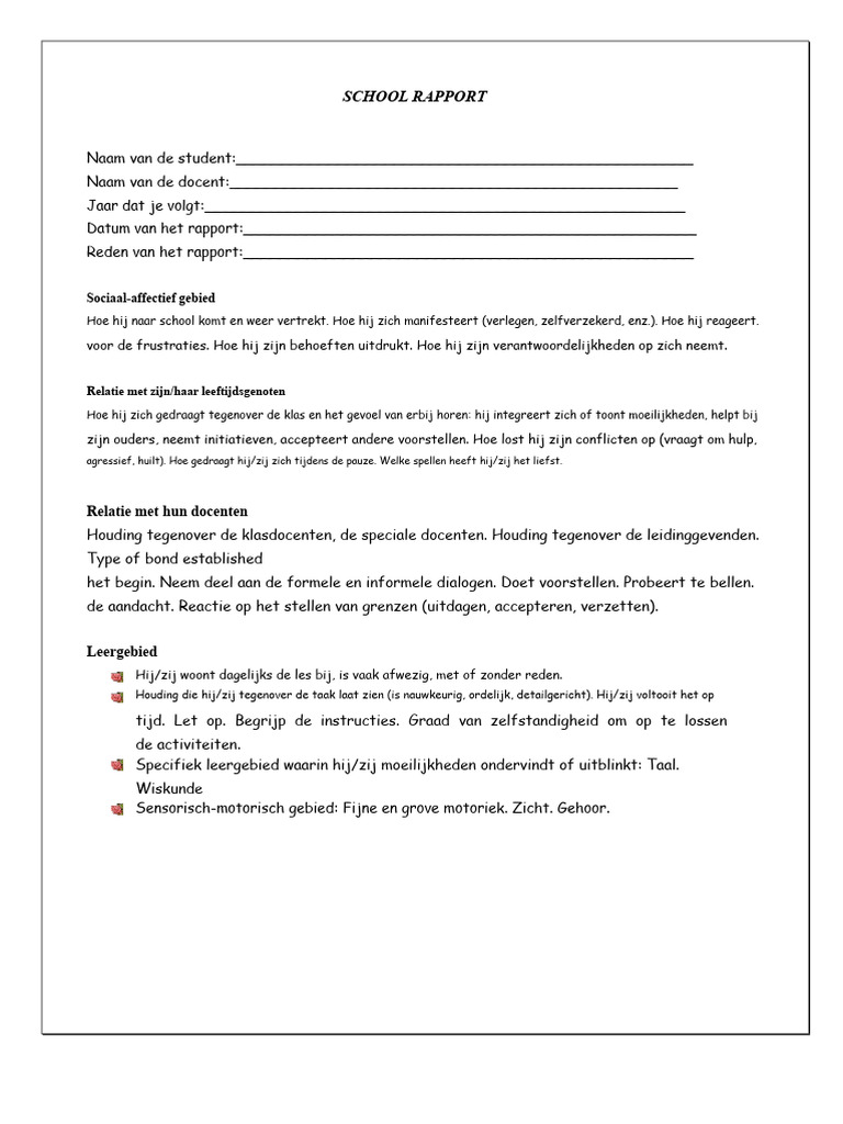 Schoolrapport 1224512528490627 8 | PDF