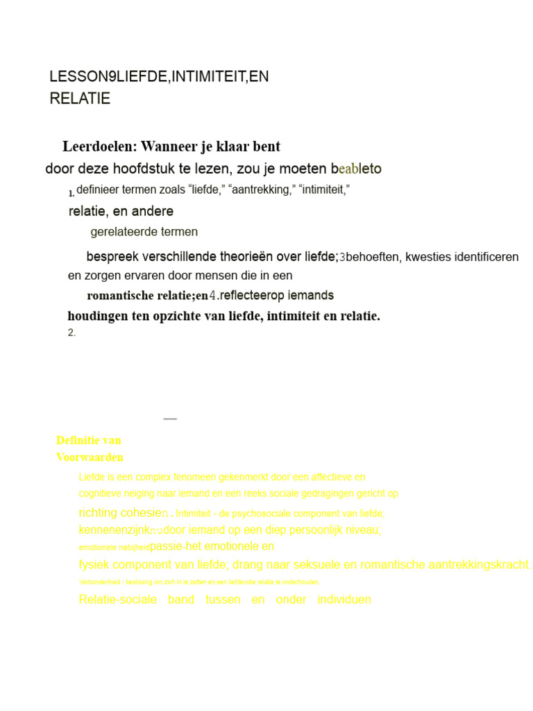 Liefde, Intimiteit en Relatie | PDF