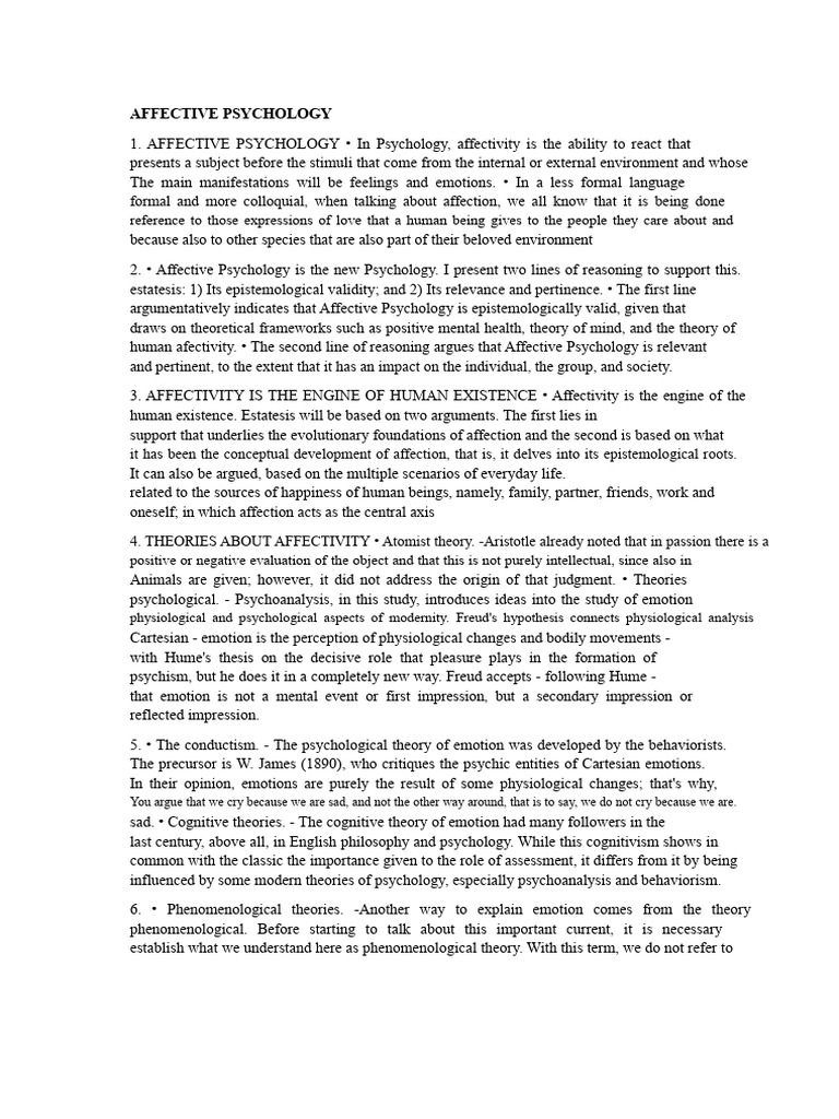 Affective psychology | PDF | Motivational | Motivation