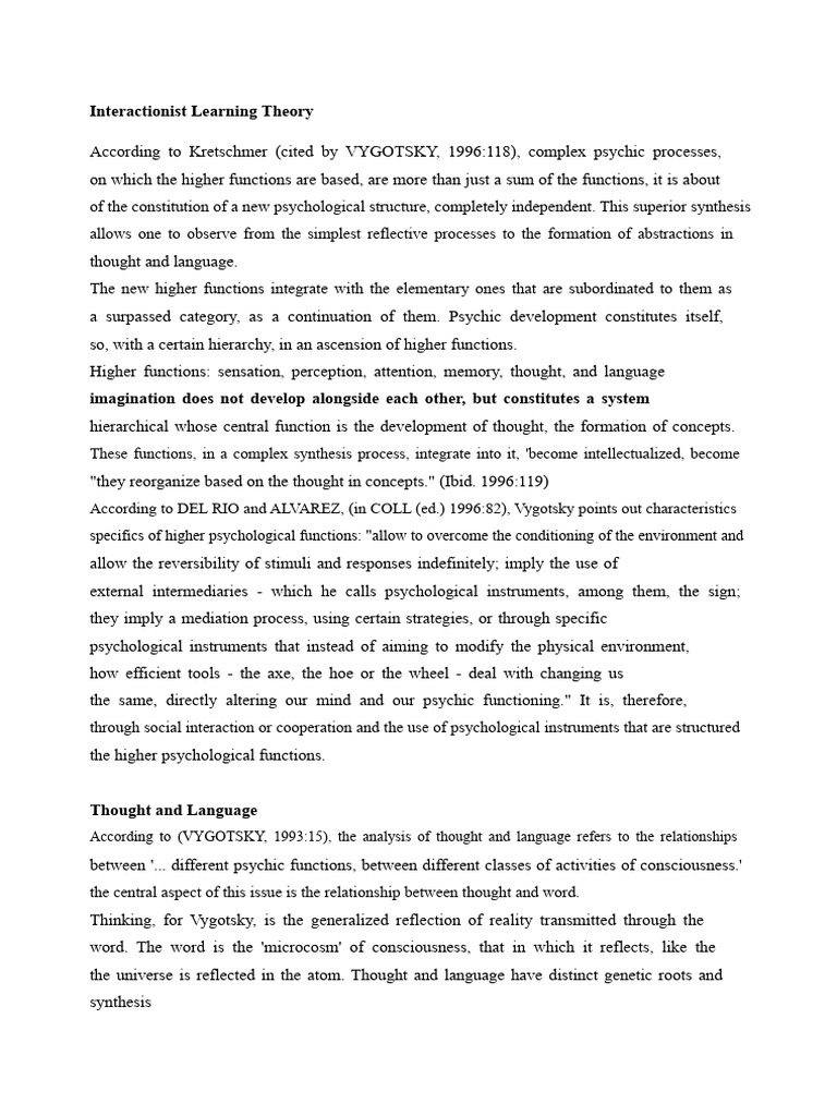 Interactionist Learning Theory | PDF | Constructivism (Philosophy Of ...