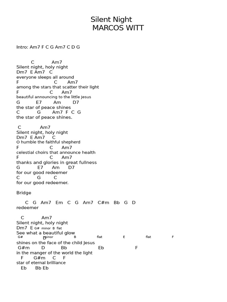 Silent Night Lyrics and Chords | PDF
