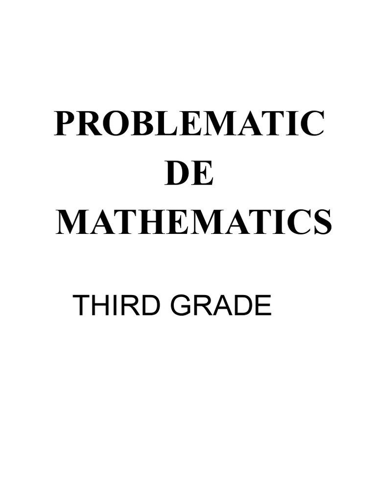 Mathematics Workbook 3rd Grade PDF | PDF