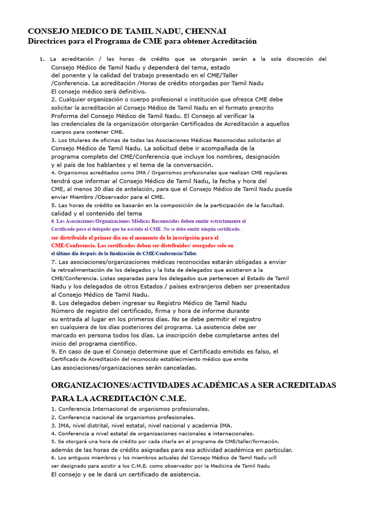 Directrices CME de Tamil Nadu | PDF | Medicina | Educación médica