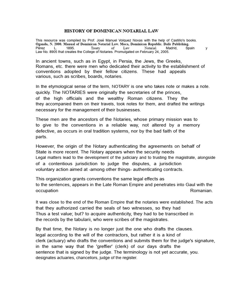 Dominican Notarial Law History | PDF | Notary Public | Christopher Columbus