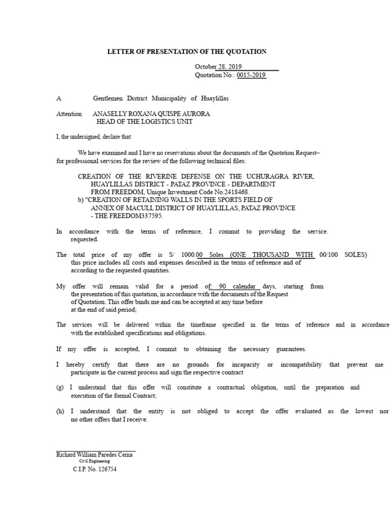 Quotation Presentation for Engineering Services | PDF | Private Law ...