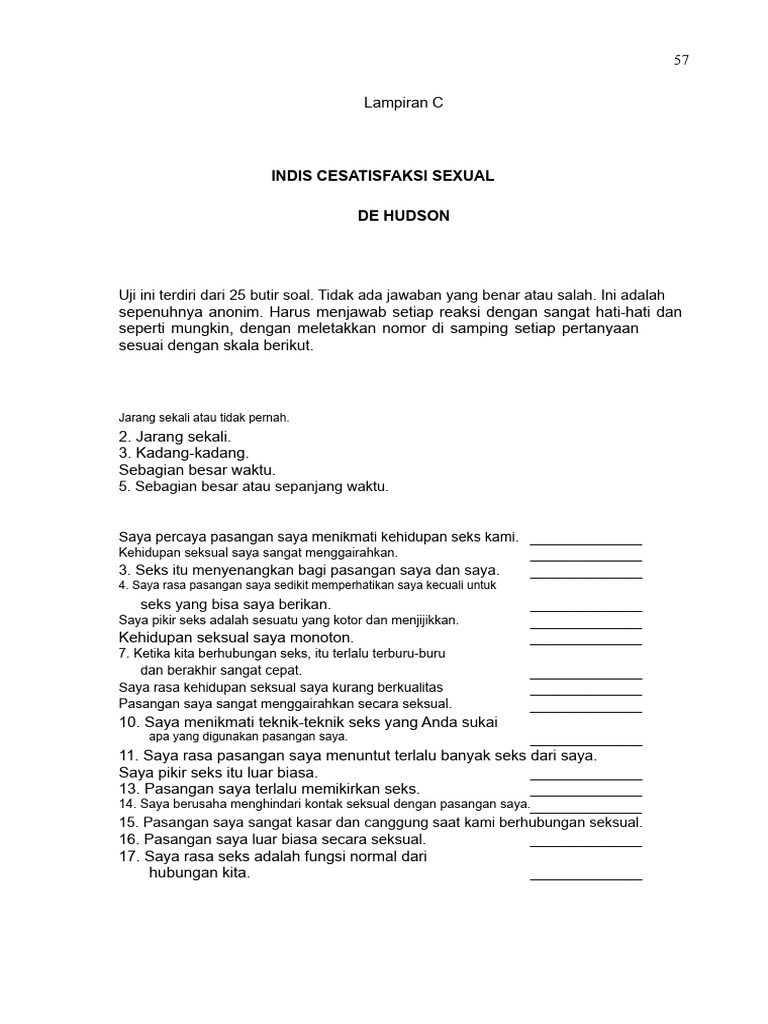 Indeks Kepuasan Seksual ISS | PDF