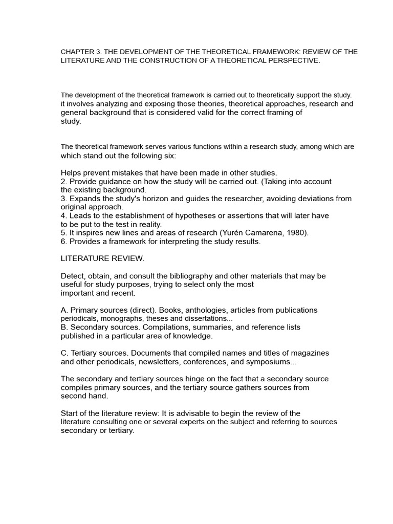 Developing a Theoretical Framework | PDF | Theory | Methodology