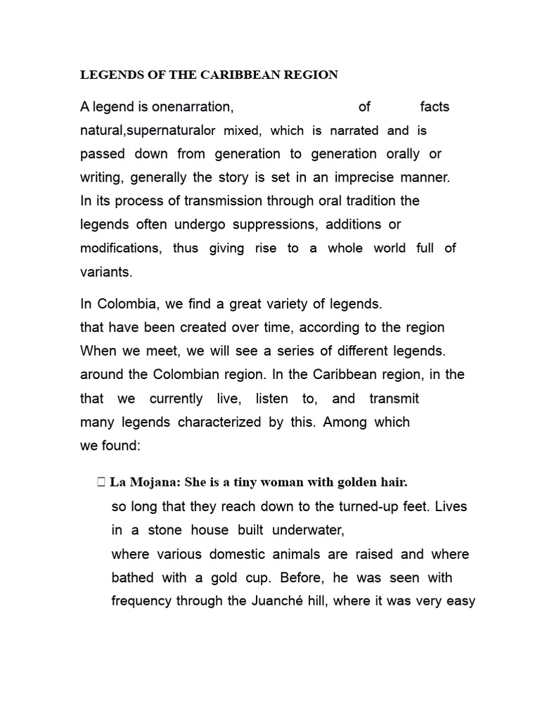 Caribbean Legends of Colombia | PDF
