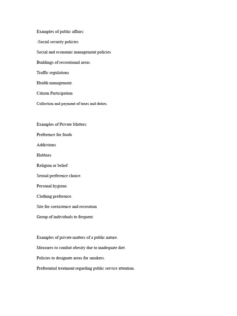 Examples of Public Affairs | PDF