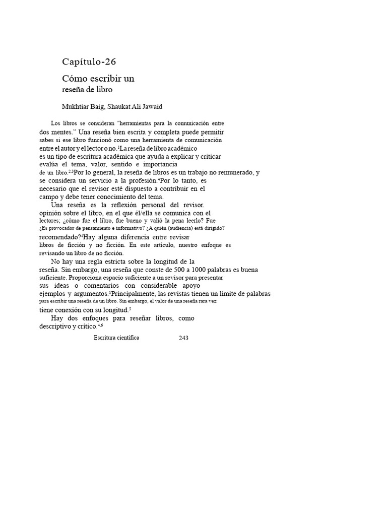 Cómo escribir una reseña de libro | PDF | Libros | Información