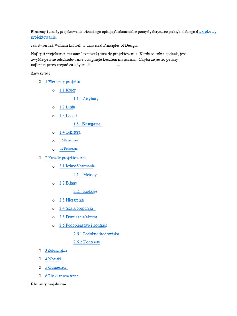 Elementy I Zasady Projektowania Wizualnego | PDF