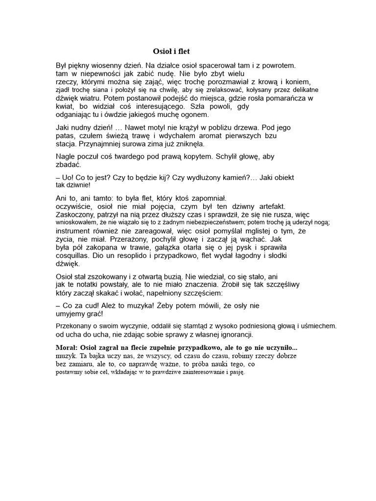 Osioł I Flet | PDF