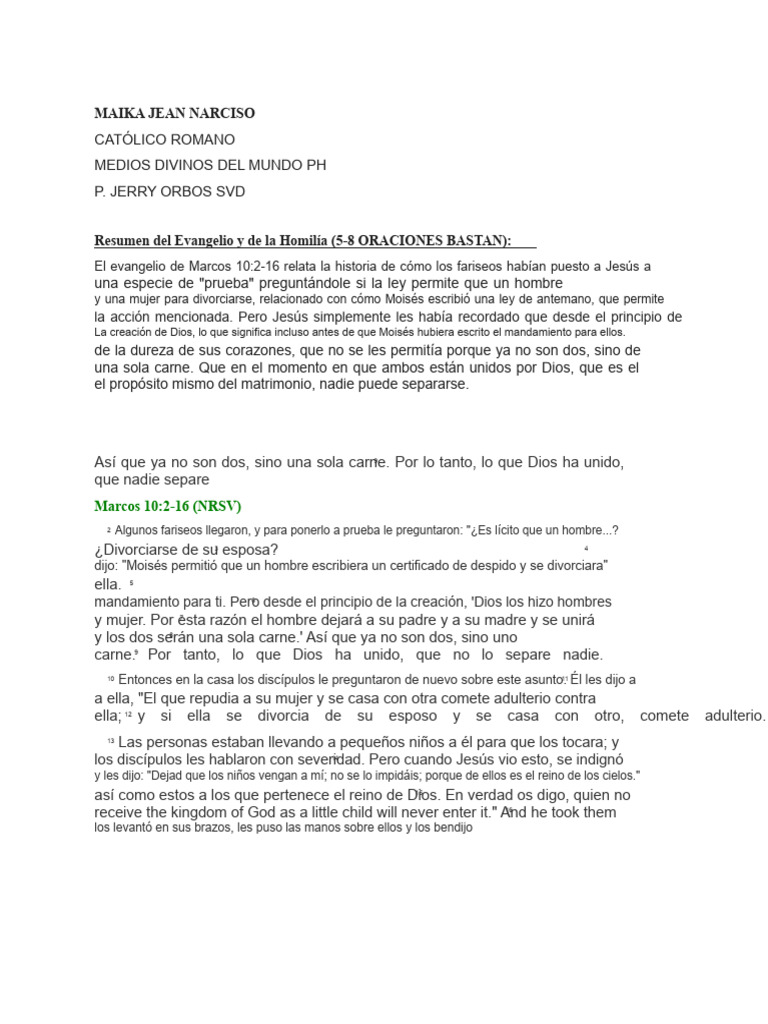 Reflexión de Cfed | PDF | Matrimonio | Jesús