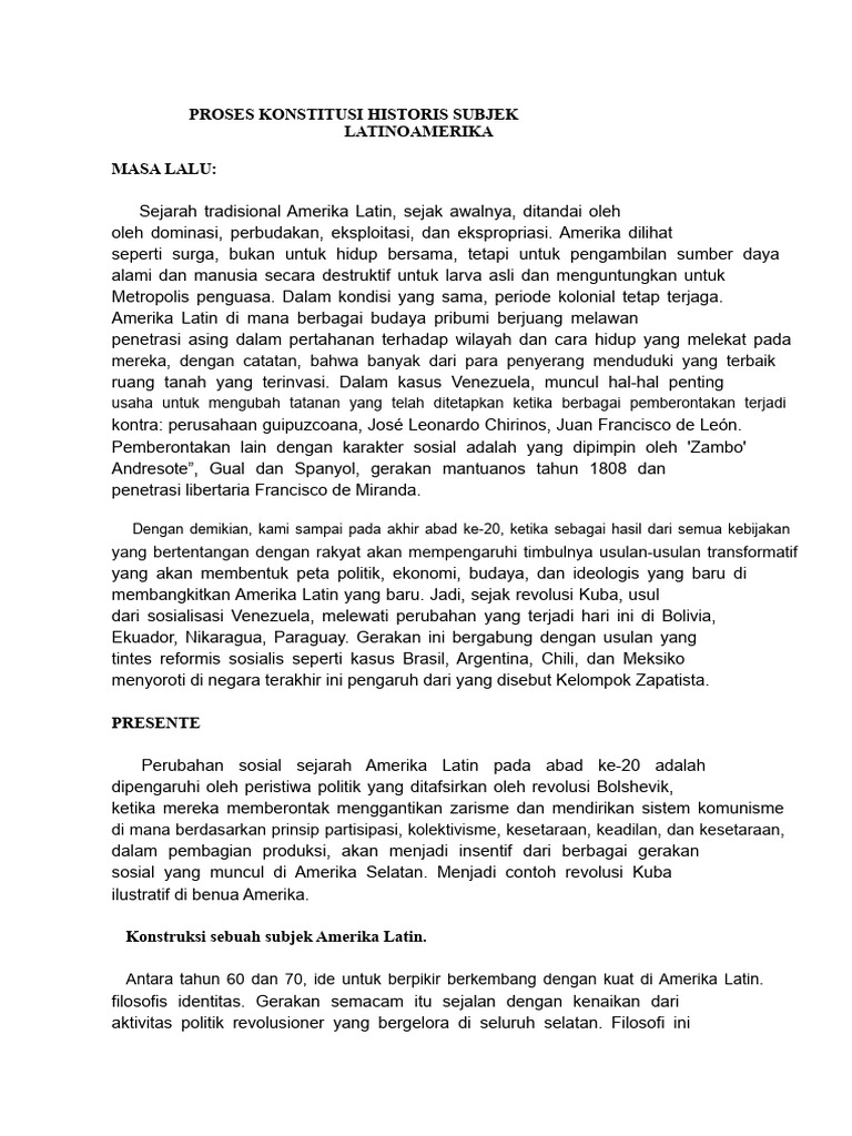 Proses Konstitusi Sejarah Subjek | PDF