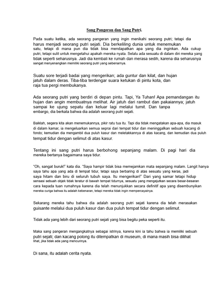 Pangeran Dan Putri | PDF