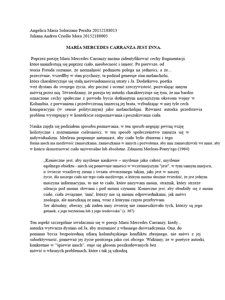 Maria Mercedes Carranza | PDF