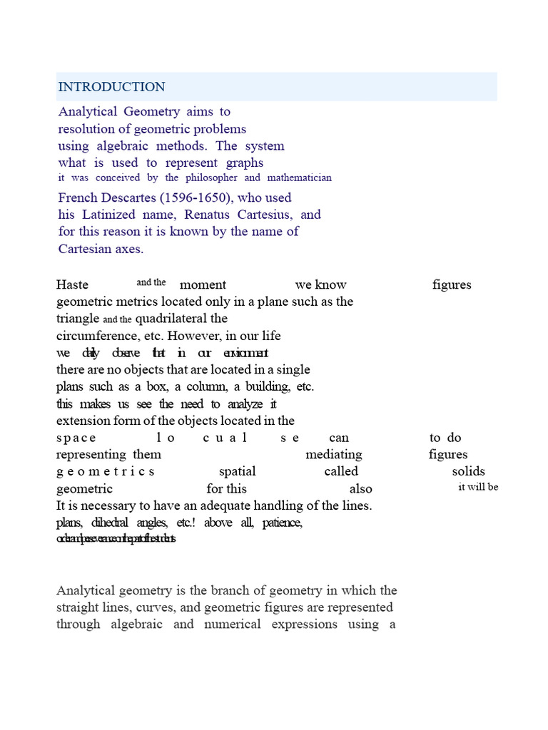 History of Analytic Geometry | PDF | Cartesian Coordinate System | Geometry