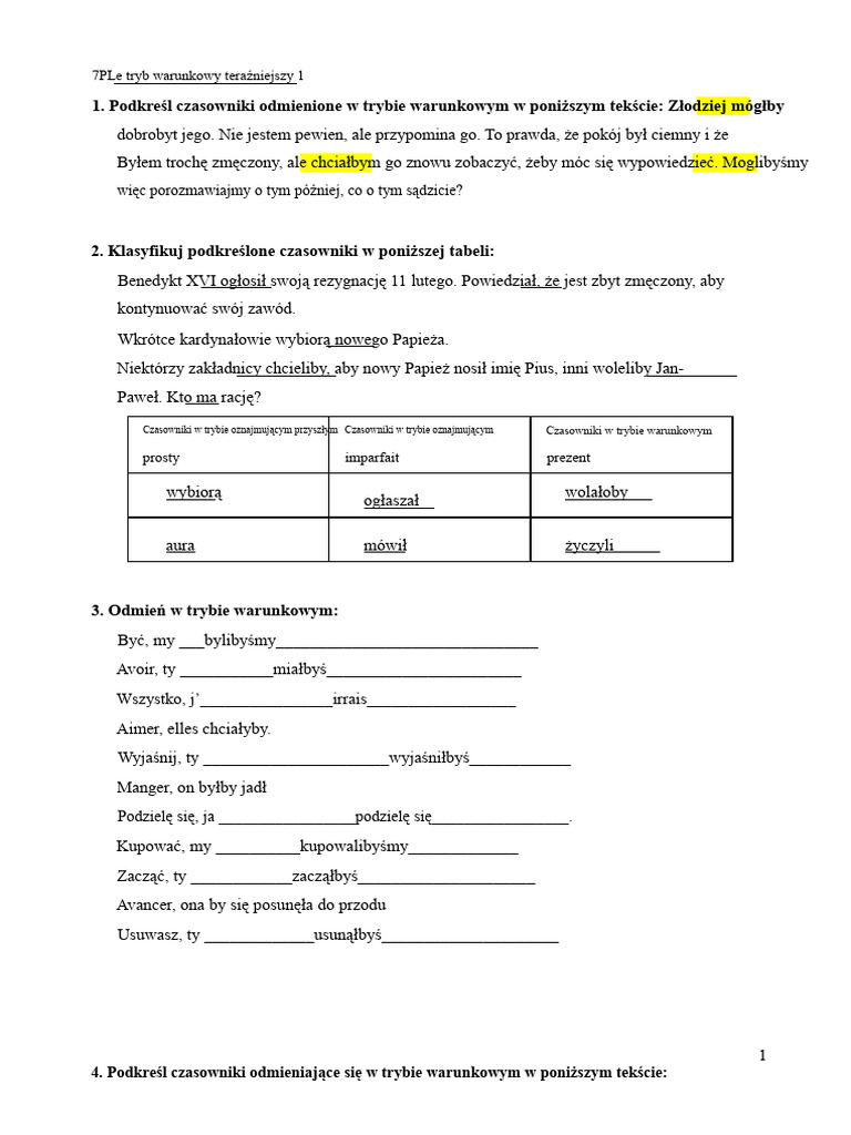 Tryb Warunkowy - PDF | PDF