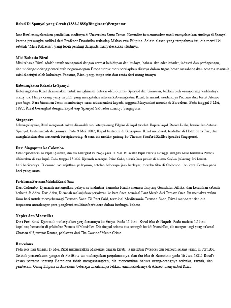 Bab 6 Dalam Perjalanan Ke Spanyol Yang Cerah | PDF