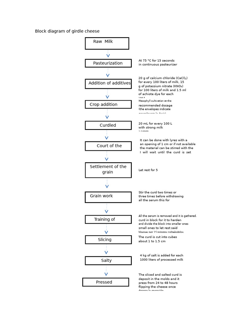 Block Diagram Sincho Cheese | PDF | Cheese | Milk
