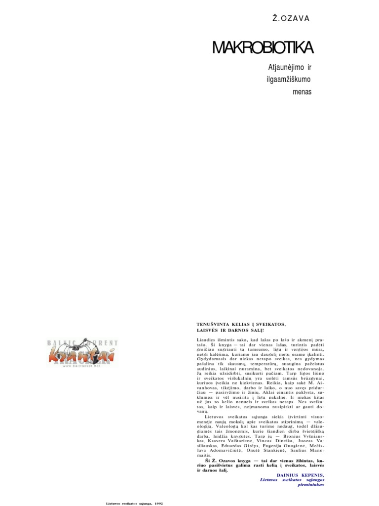 Ozava .Makrobiotika - Atjaunejimo.ir - Ilgaamziskumo.menas.1992 Krantai | PDF