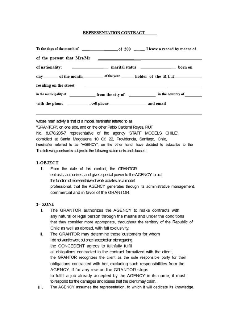 Representation Contract | PDF | Taxes | Justice