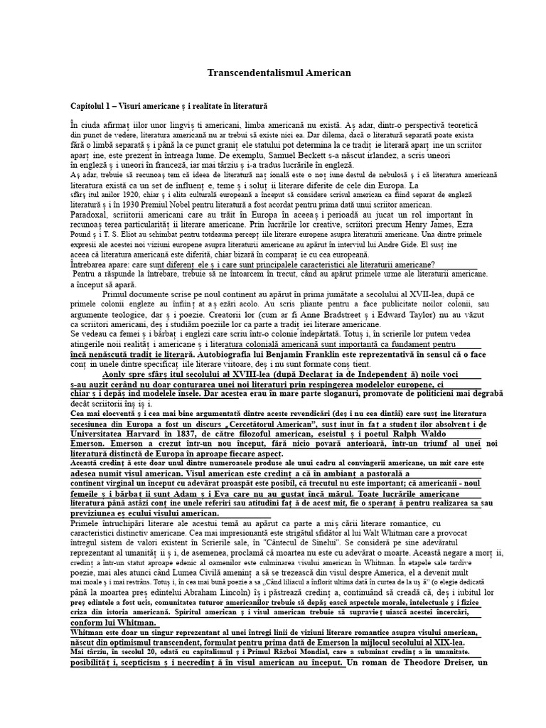 American Transcendentalism | PDF