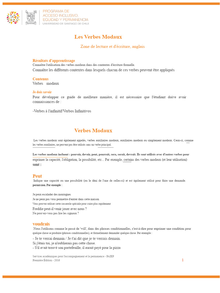 Guide sur les Verbes Modaux en Anglais | PDF | Verbe | Unités sémantiques