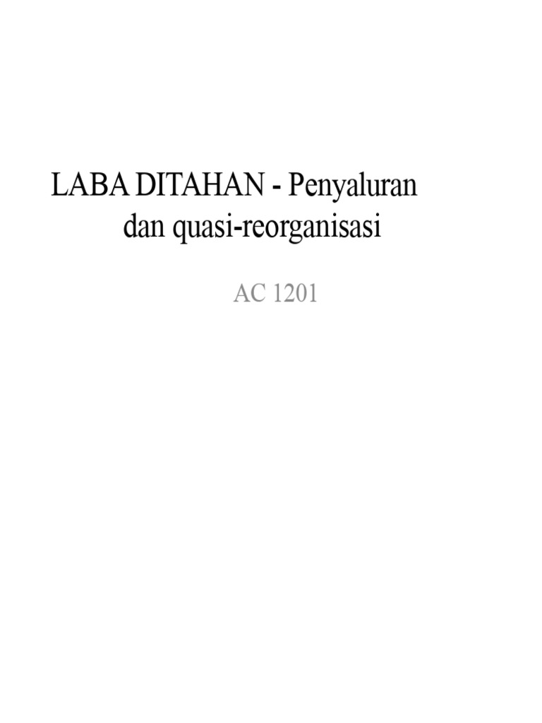 Penggunaan dan Alokasi Laba Ditahan | PDF
