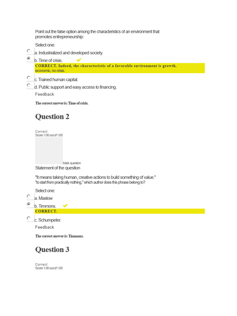 Evaluation Unit 2 Entrepreneurship | PDF | Entrepreneurship | Cognition