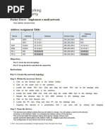 1.6.1-Packet-Tracer - Implement-A-Small-Network | PDF | Router (Computing) | Network Topology