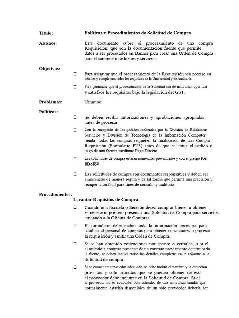Requisiciones de Compra | PDF | Presupuesto
