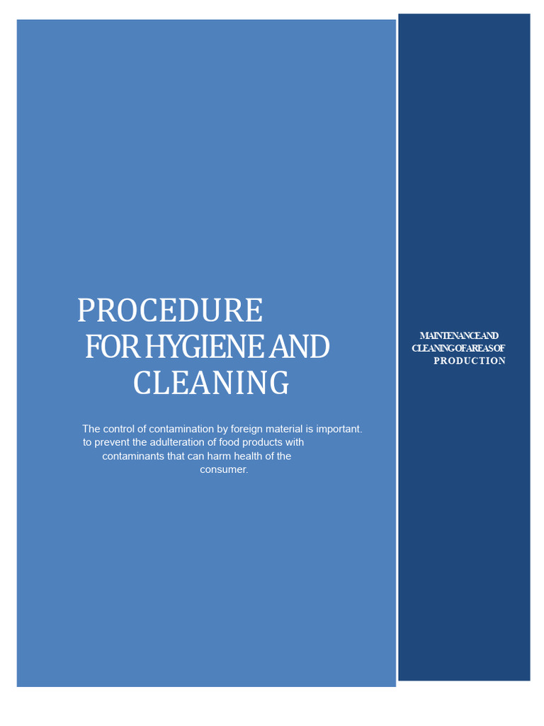 Claygo Procedure for Hygiene Standards | PDF | Hygiene | Safety