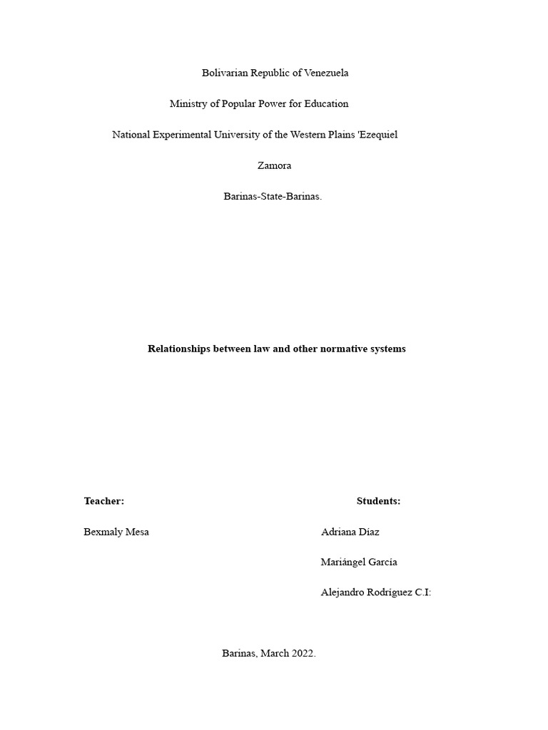 Relationships Between Law and Other Normative Systems | PDF | Morality | Institution