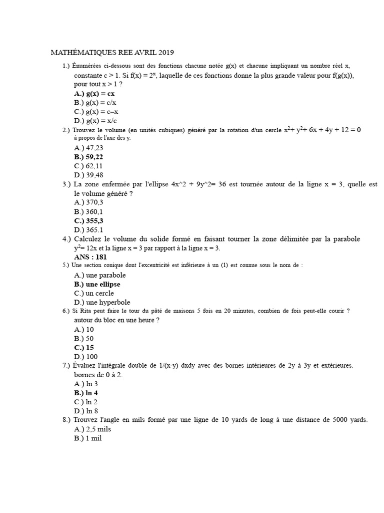 Problèmes de mathématiques avancées 2019 | PDF | Formes géométriques ...
