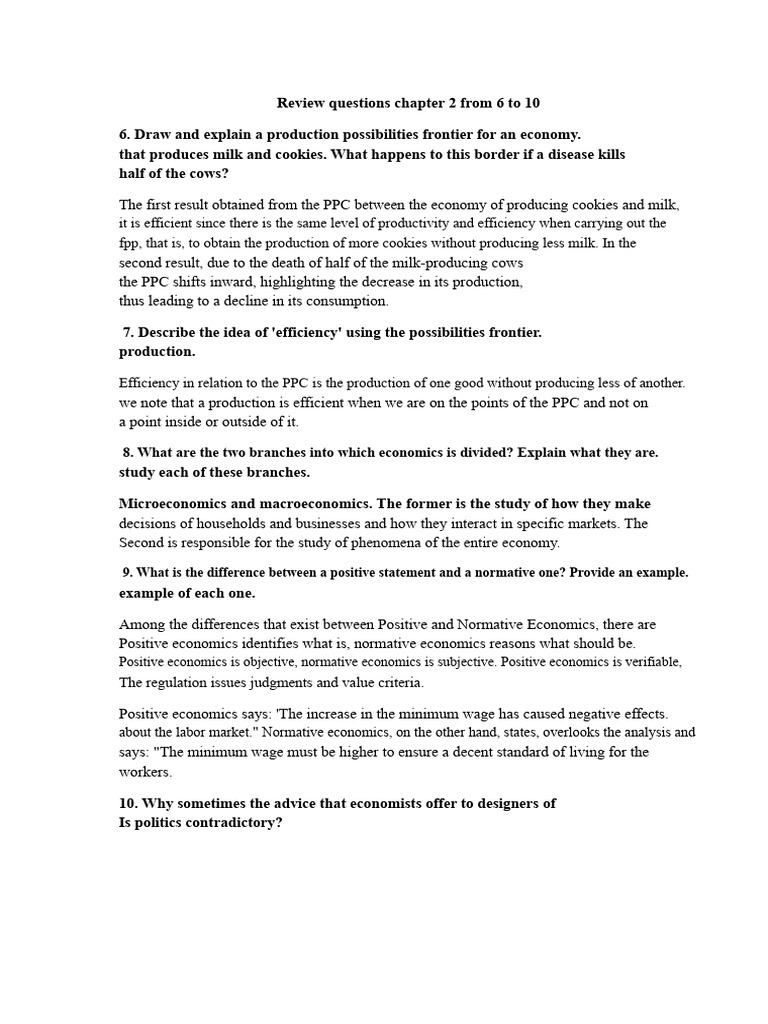 Review Questions Chapter 2 6-10 | PDF