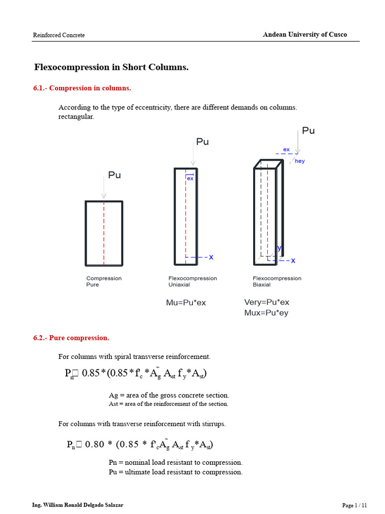 CONCRETE 6. Flexural Compression | PDF | Strength Of Materials ...