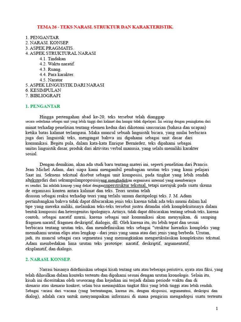Tema 26 Teks Naratif | PDF