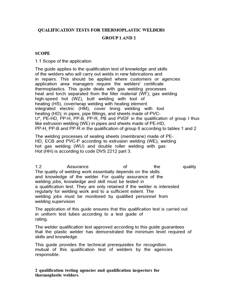 welding qualification test | PDF | Welding | Construction