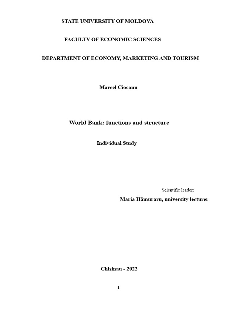 World Bank Functions and Structure | PDF | World Bank | International ...