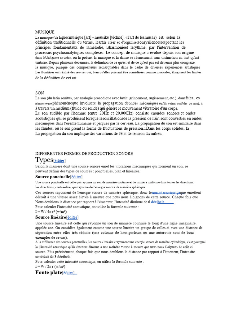 Comprendre la musique et le son | PDF | Son | Acoustique