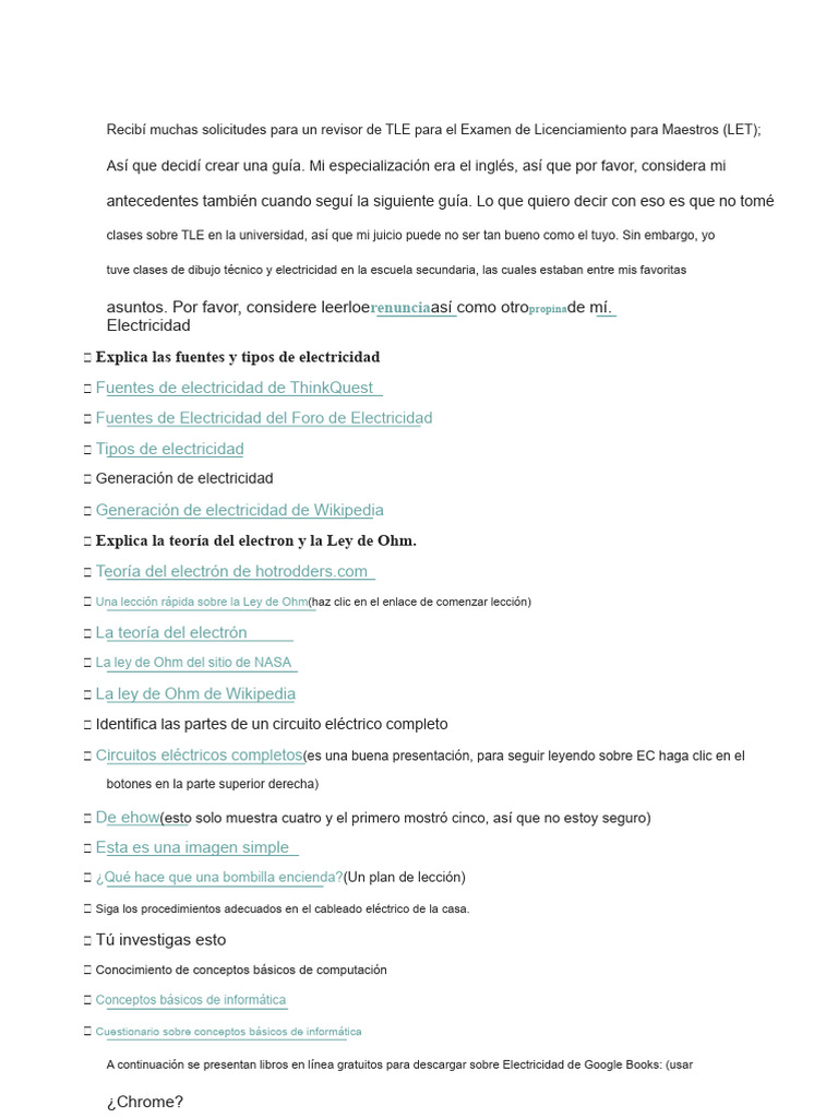 Guía para El Revisor de TLE para El Examen de Licencia para Maestros ...