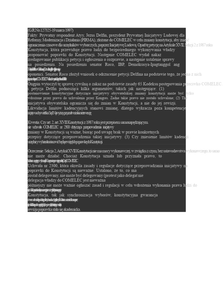 PIRMA Vs COMELEC | PDF