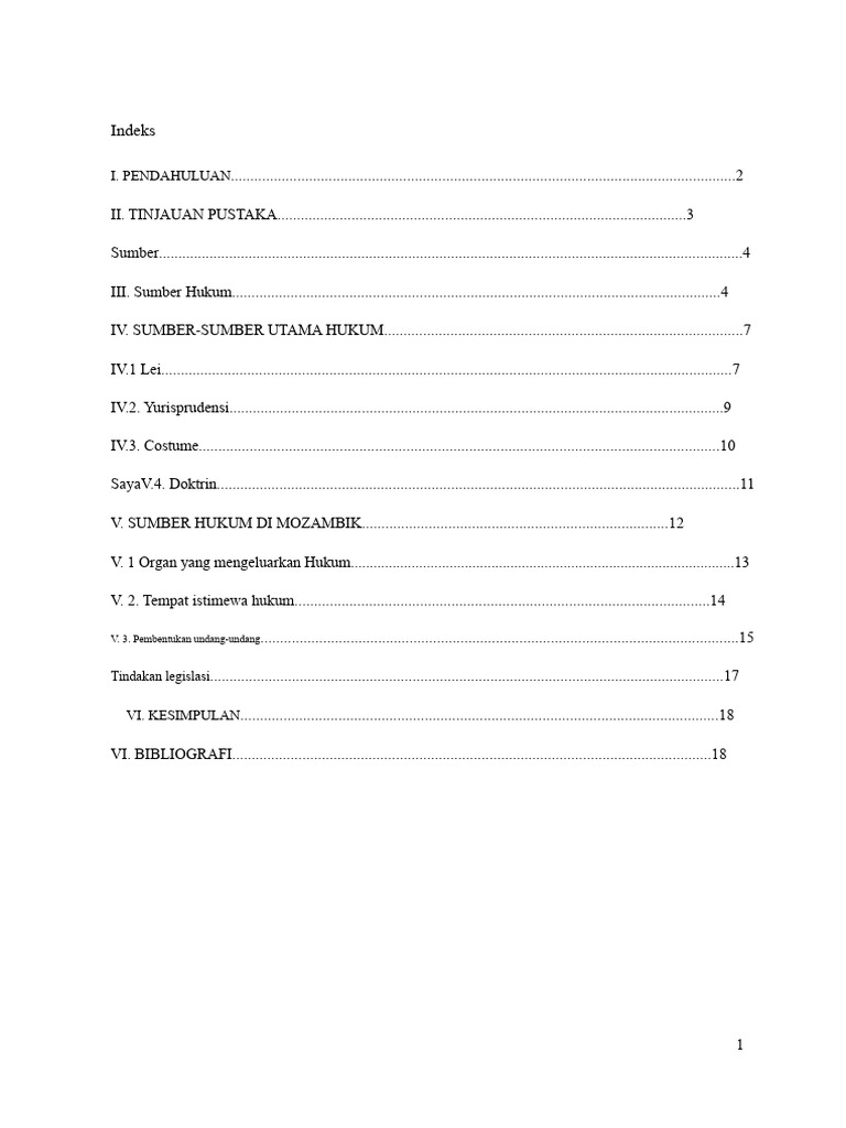Sumber Hukum dan Proses Legislasi di Mozambik | PDF