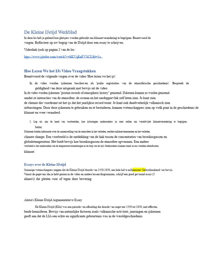 8.05 Kleine - Ijstijd - blancoVOLTOOID | PDF