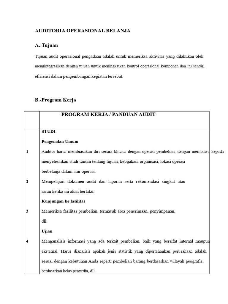 Audit Operasional Pembelian.. | PDF