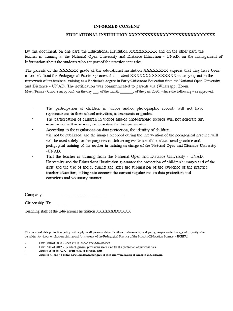 Informed Consent for Student Participation | PDF