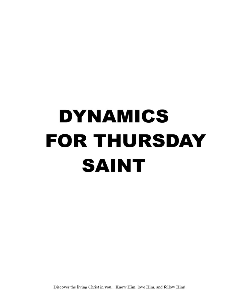 Activities For Holy Thursday | PDF | Jesus | Judas Iscariot