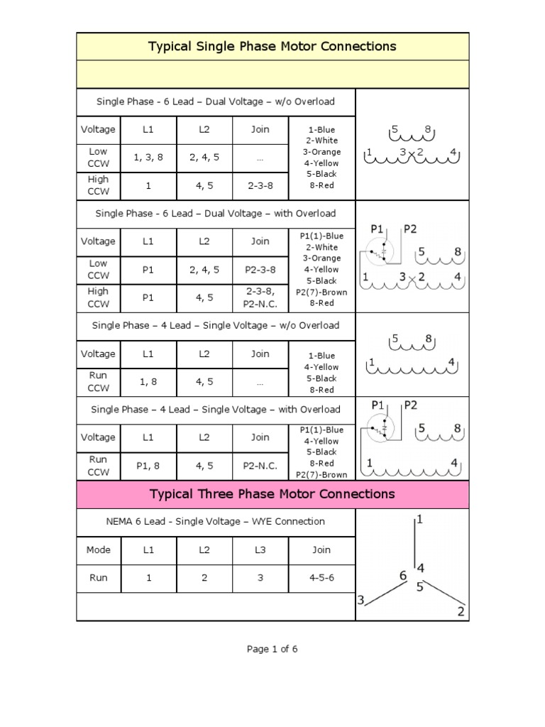 AC Motor Connections | PDF | Horsepower | Electrical Engineering